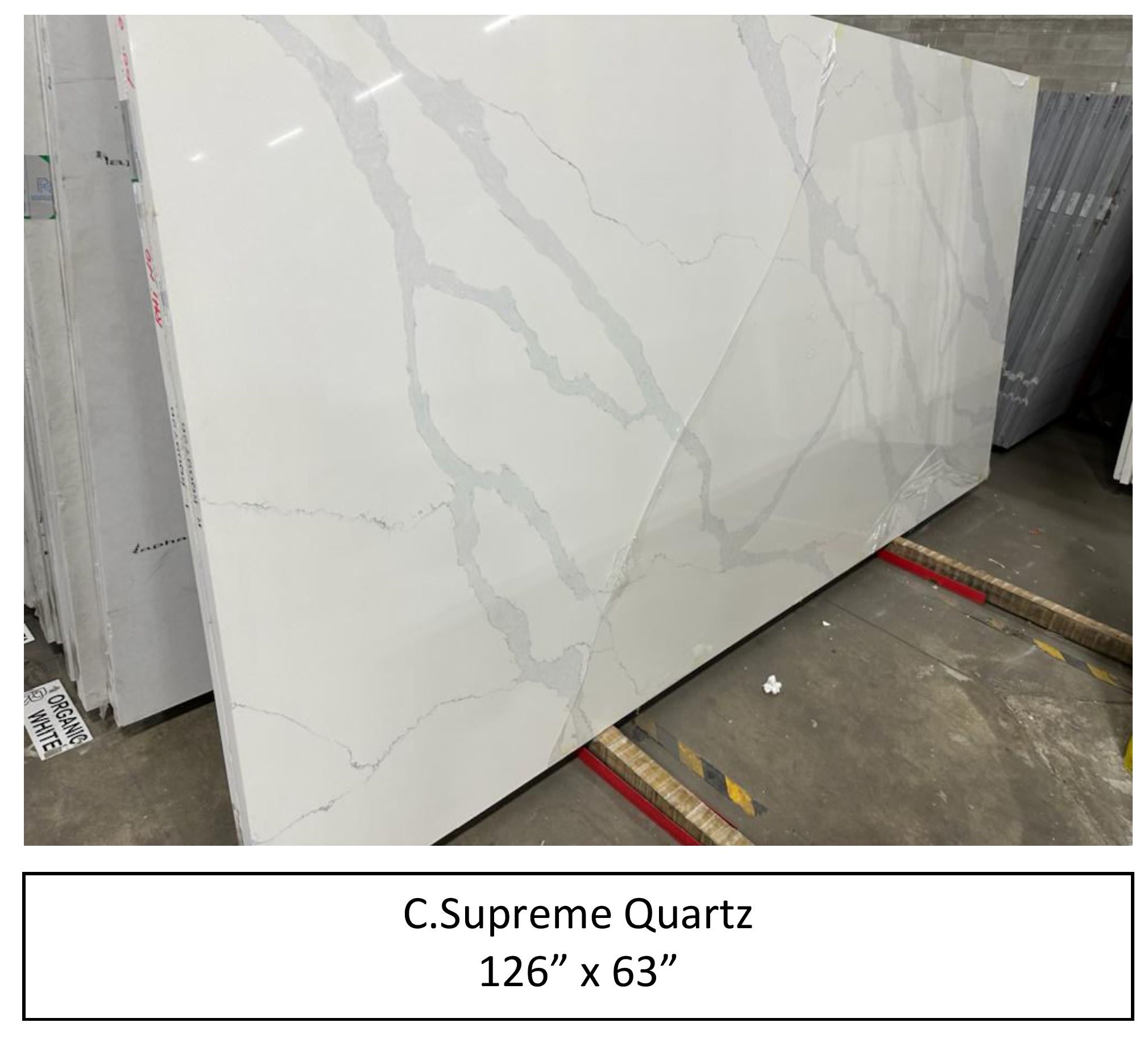 Calacatta Supreme RQ09902 Quartz by Raphael Stone - StoneTrash