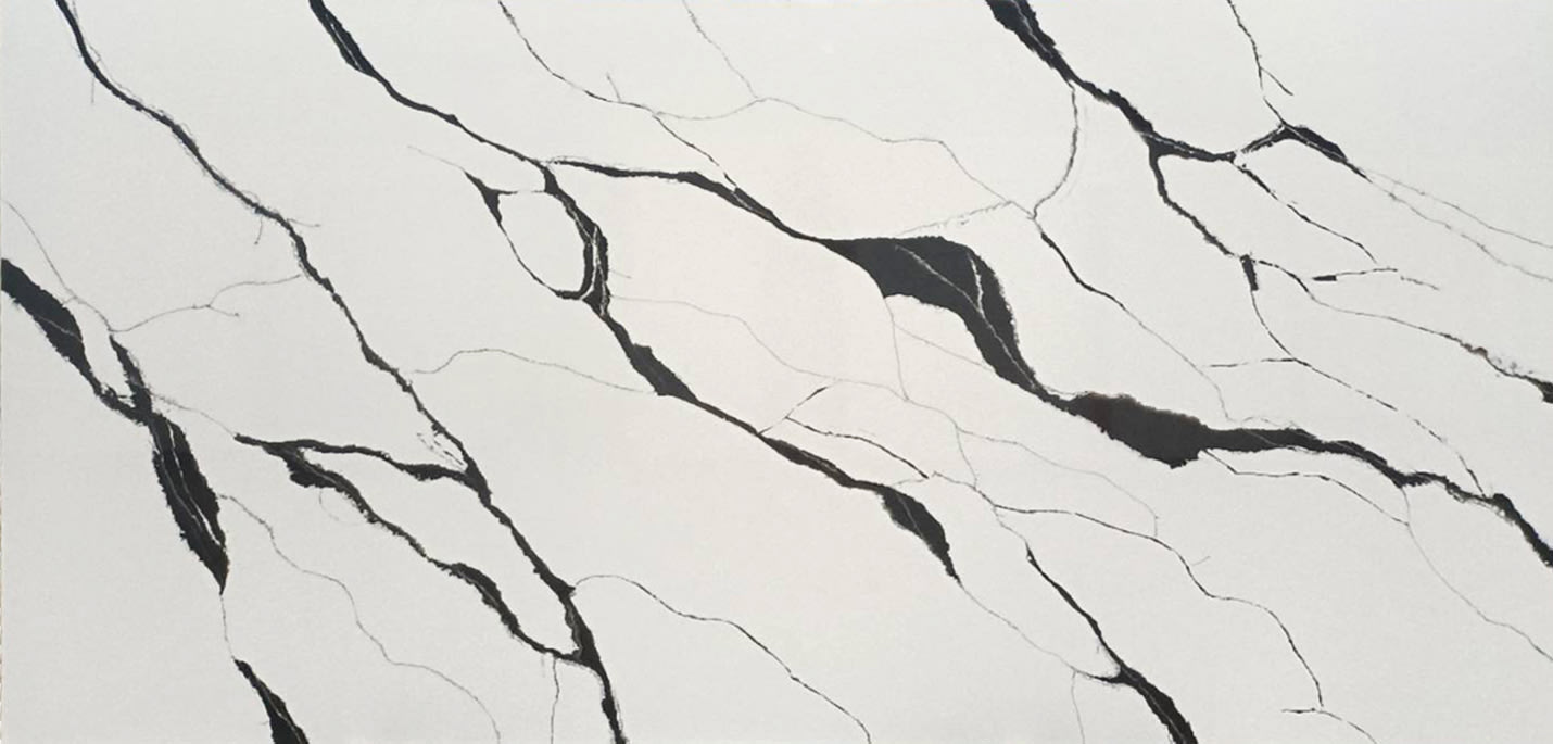Calacatta Panda Quartz by Mikado - StoneTrash