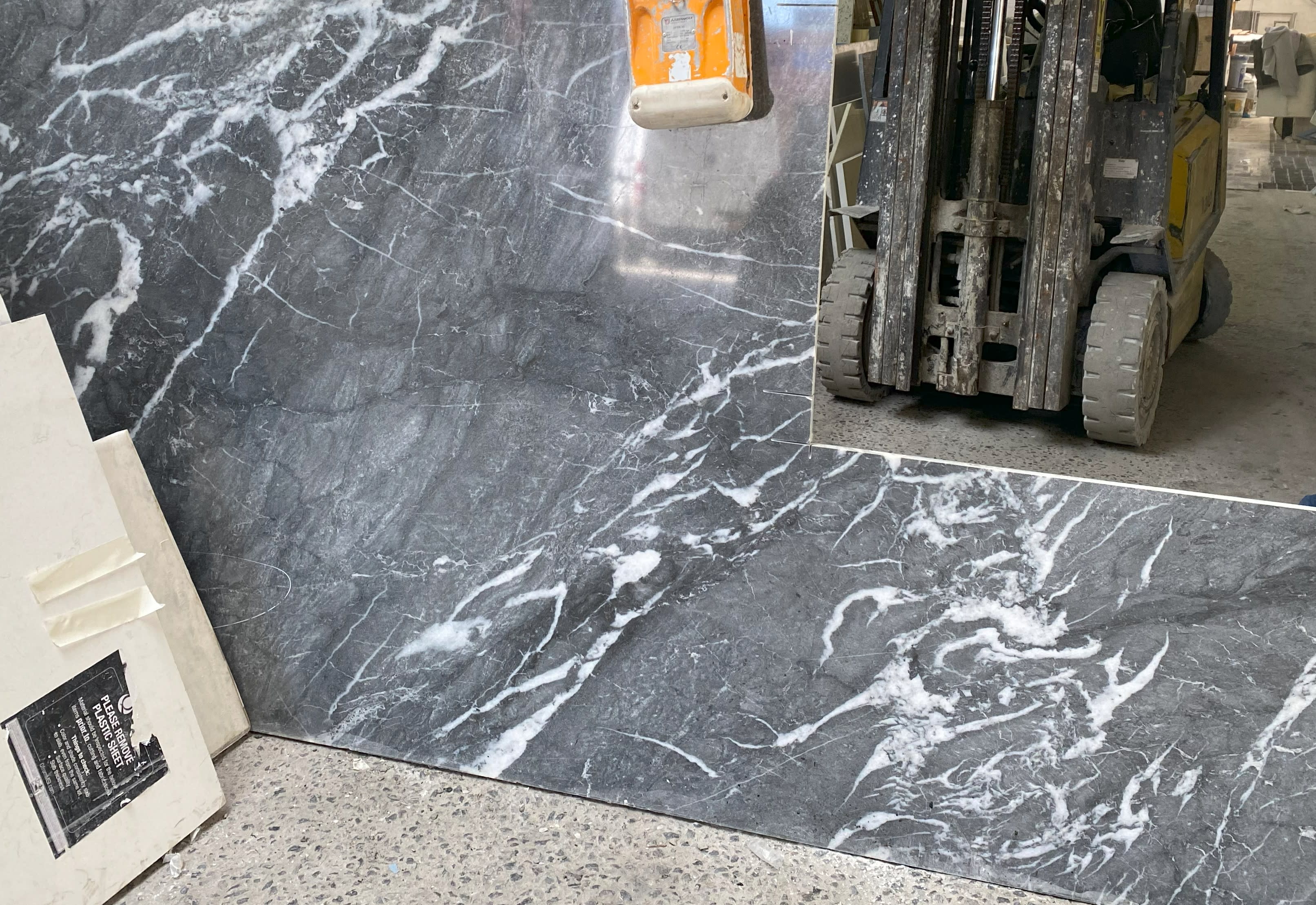 Grey Marble w/ White Veins Marble - StoneTrash