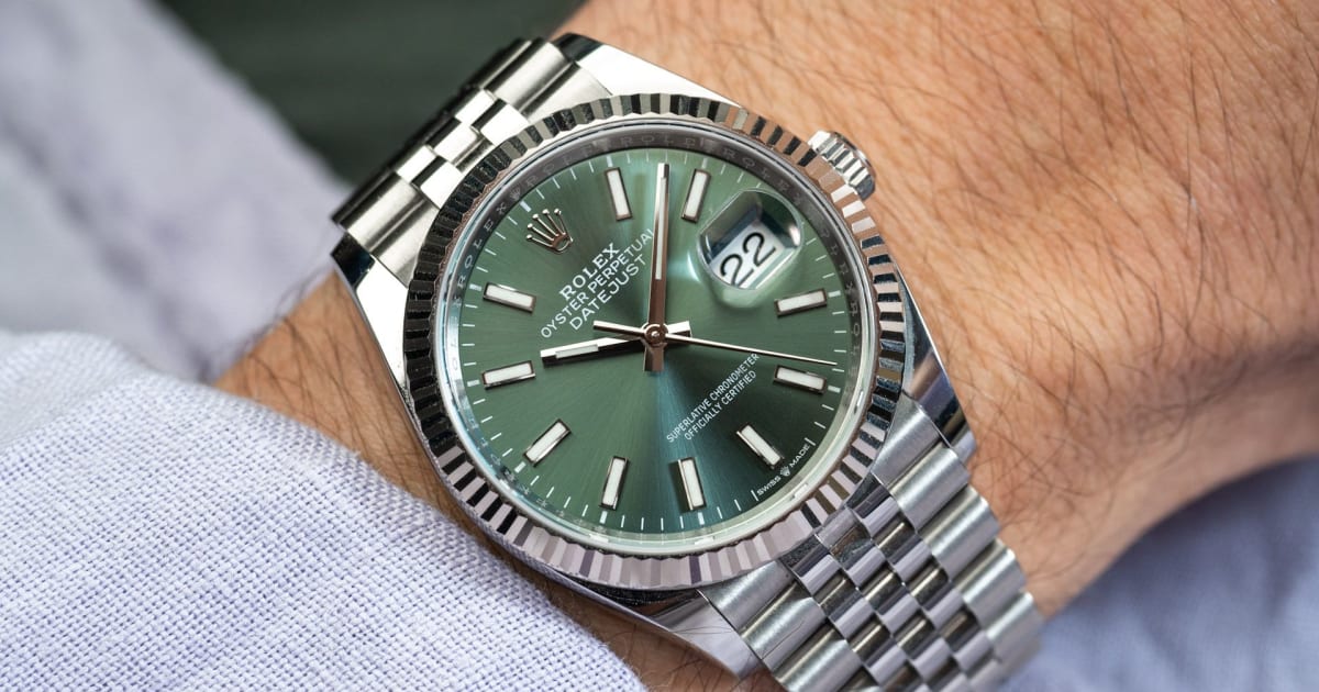 Rolex Datejust 36 126234 Jubilee Cannelée cadran vert menthe | 41Watch