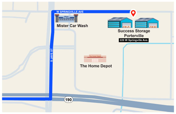 Storage Units in Porterville, CA | 225 W Springville Ave. | Cubix Storage