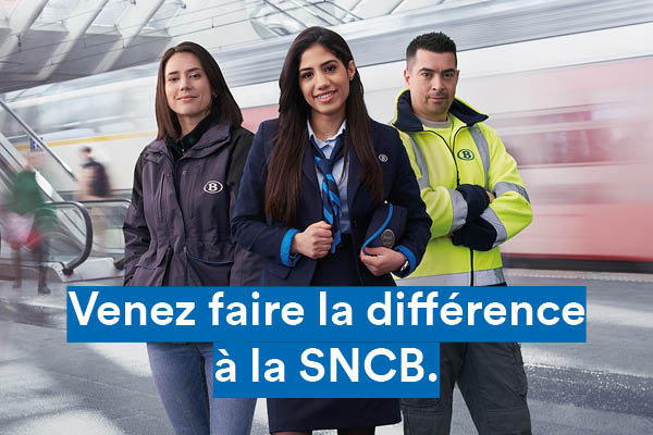 « À la SNCB, vous découvrirez un grand nombre de possibilités d'emploi.