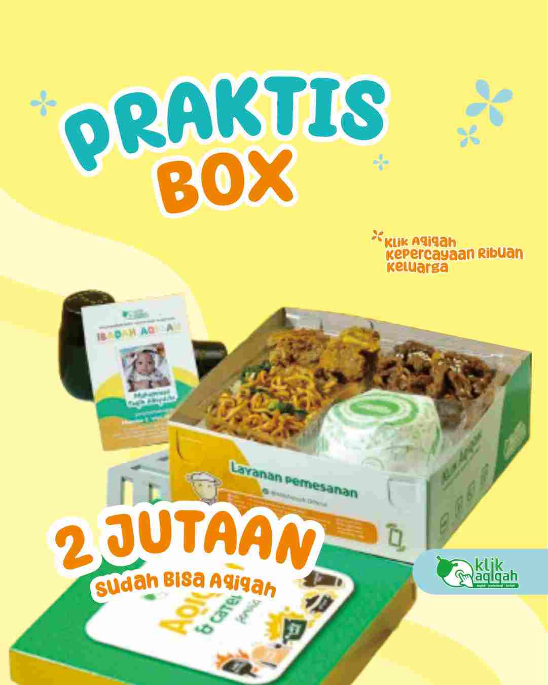 Jual Paket Praktis Kemasan Box | Klikaqiqah | KLIKAQIQAH