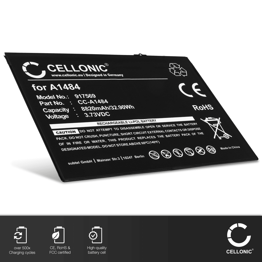 A1484 Battery for iPad Air A1474, iPad 9.7" A1822 Gen 5 Gen 6