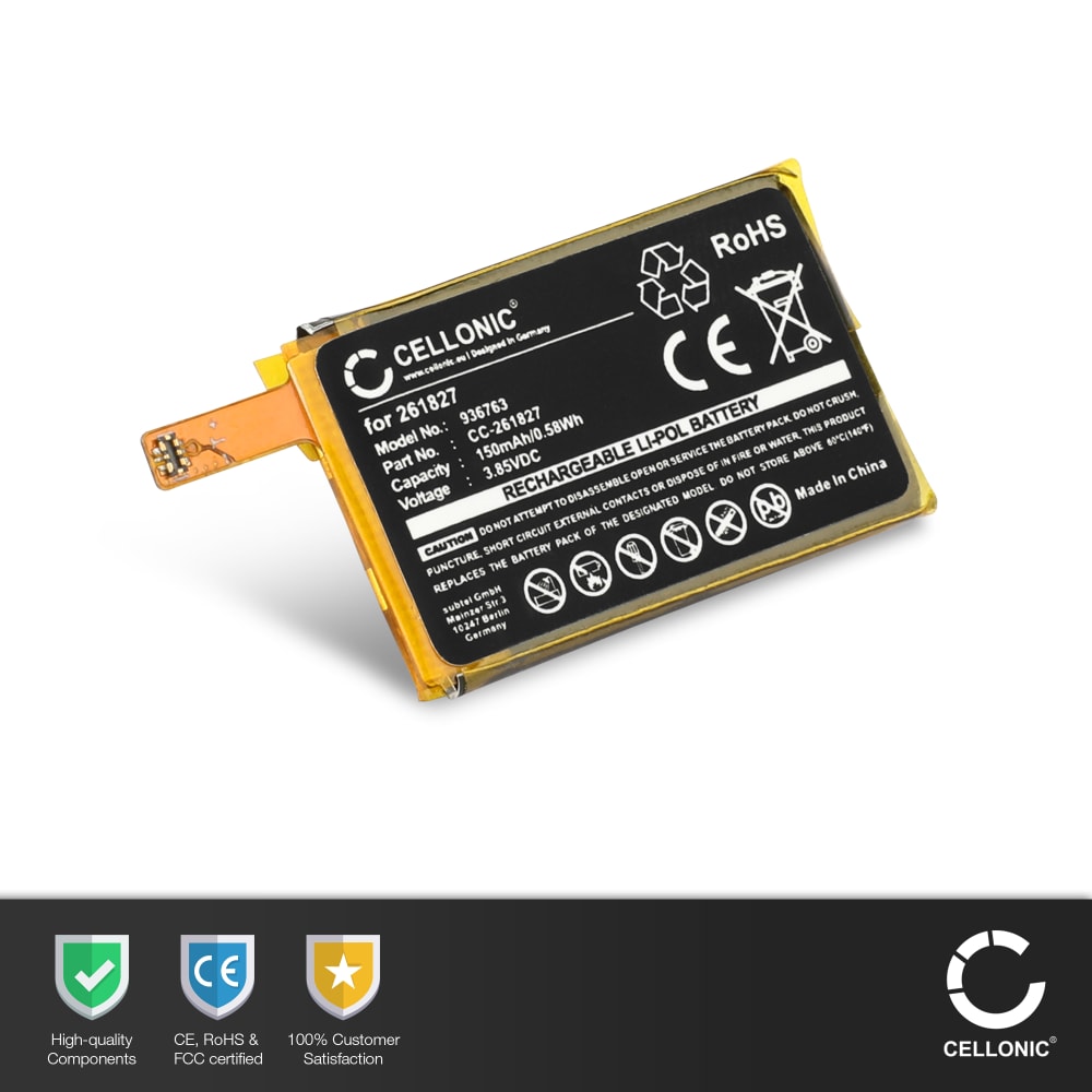 Batterie 261827, R-41021555 150mAh pour FitBit Versa (FB504, FB505)
