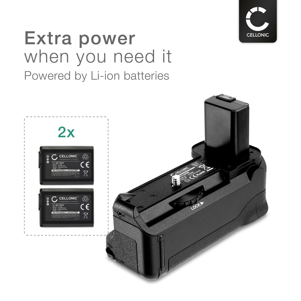 BG-3D Battery Grip for Sony Alpha 6000, Alpha 6400 - Camera Vertical ...