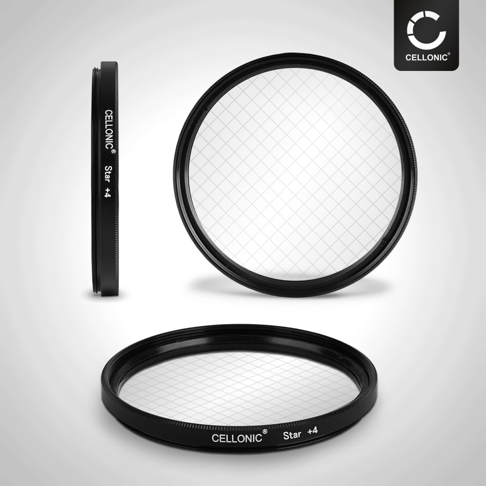 Star Filter for Ø 49mm (4 Point) Cross Filter, Starburst Effect