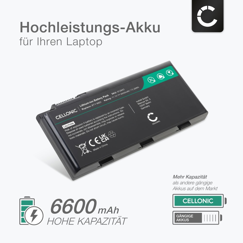 Medion Erazer X6811, X6817, X6821, X6813 Akku