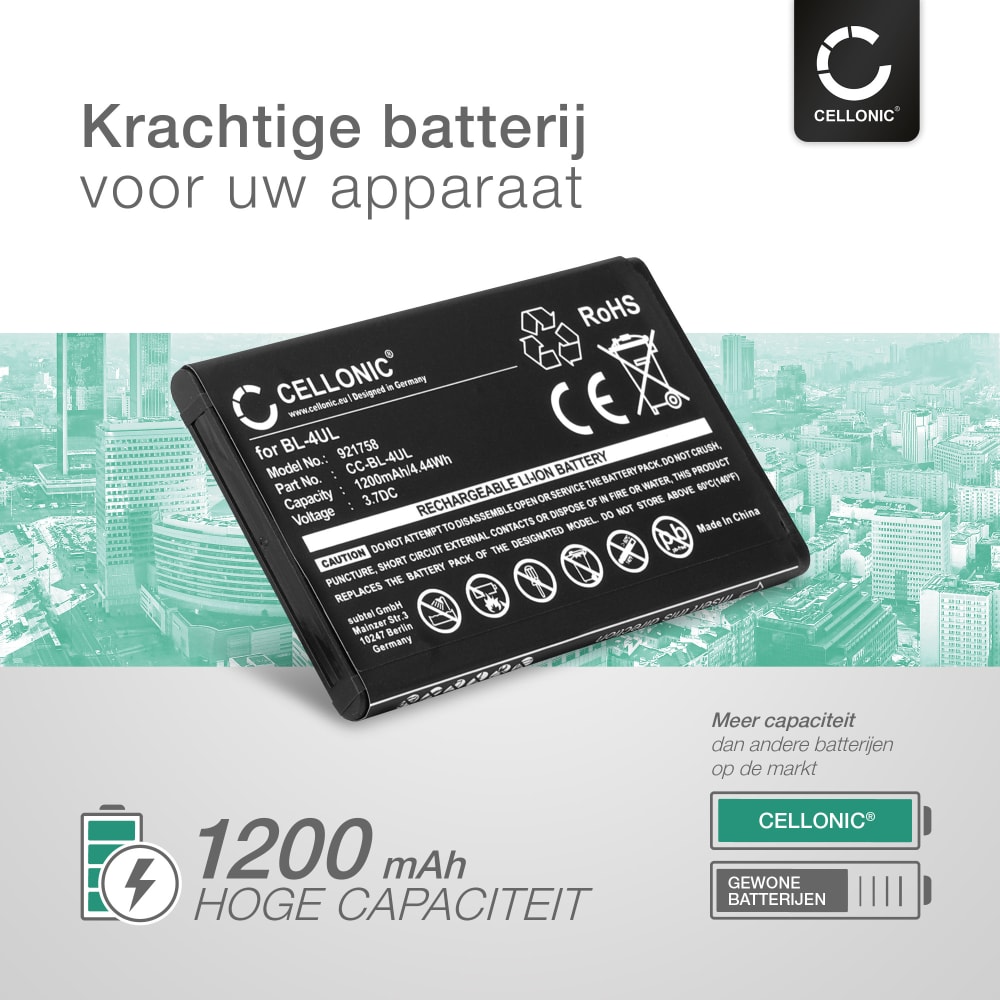 BL-4UL accu voor Nokia 3310 (2017), Asha 502, 500, 230, 225