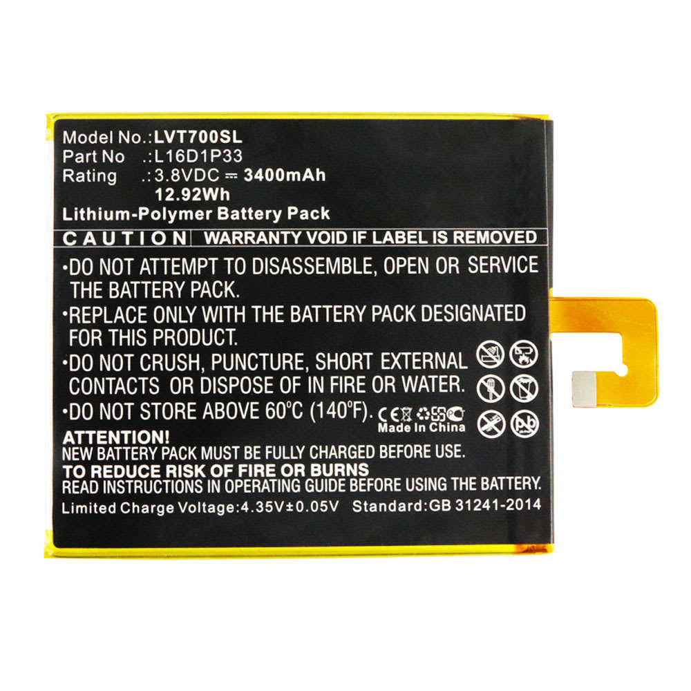 Lenovo IdeaPad ATab 7, TB-7504F, TB-7504X Battery L16D1P33 3400mAh