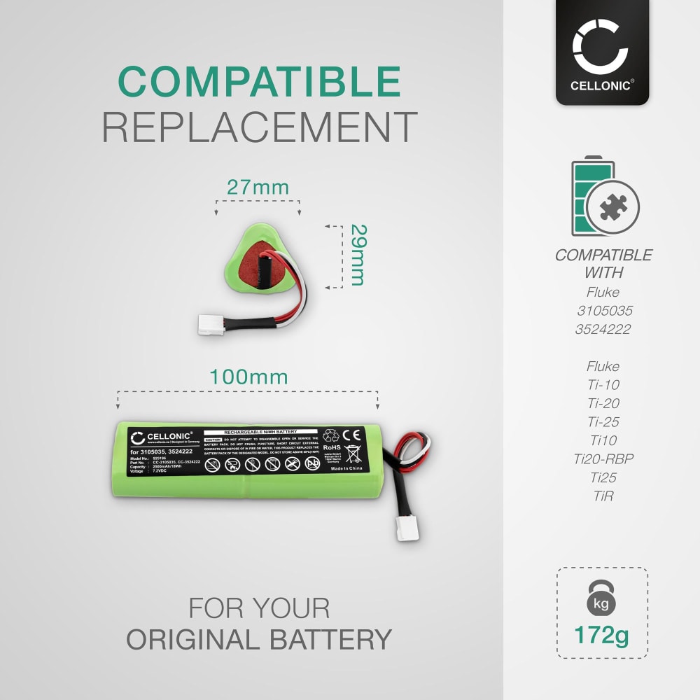 2500mAh Fluke Camera Battery 3105035 3524222