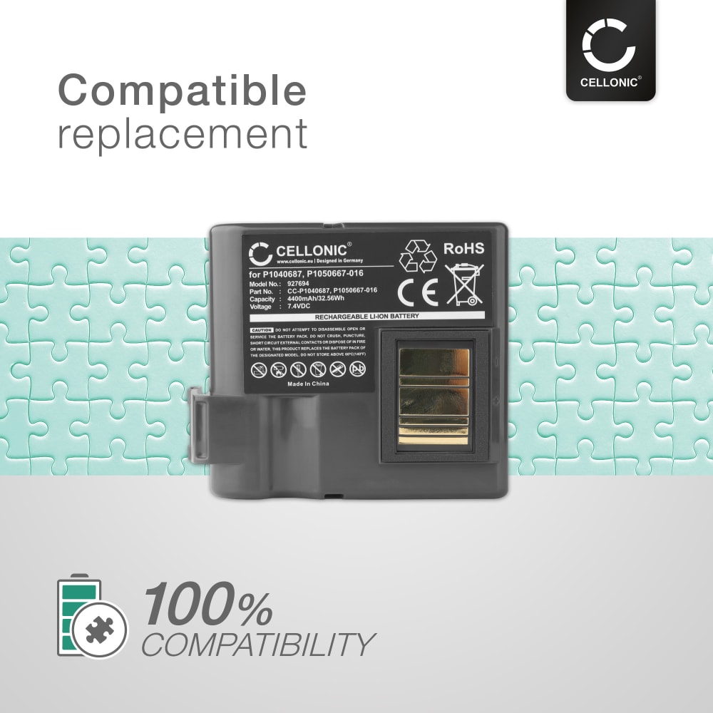 Zebra QLN420, ZQ630 Battery P1040687, P1050667-016