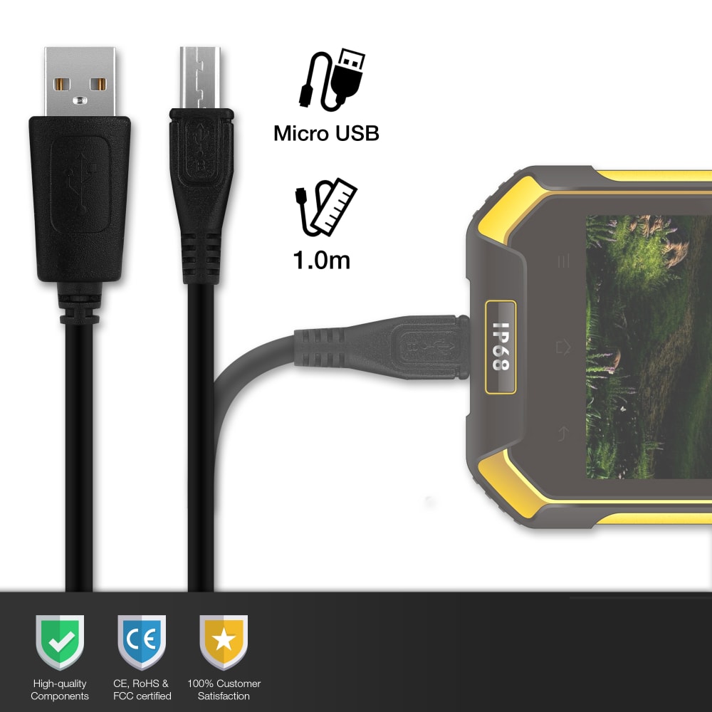 2x CAT S60 / S50 / S41 / S40 / S31 oplader - Sort