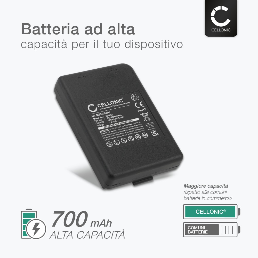 2x Batterie MBM06MH per radiocomando Autec