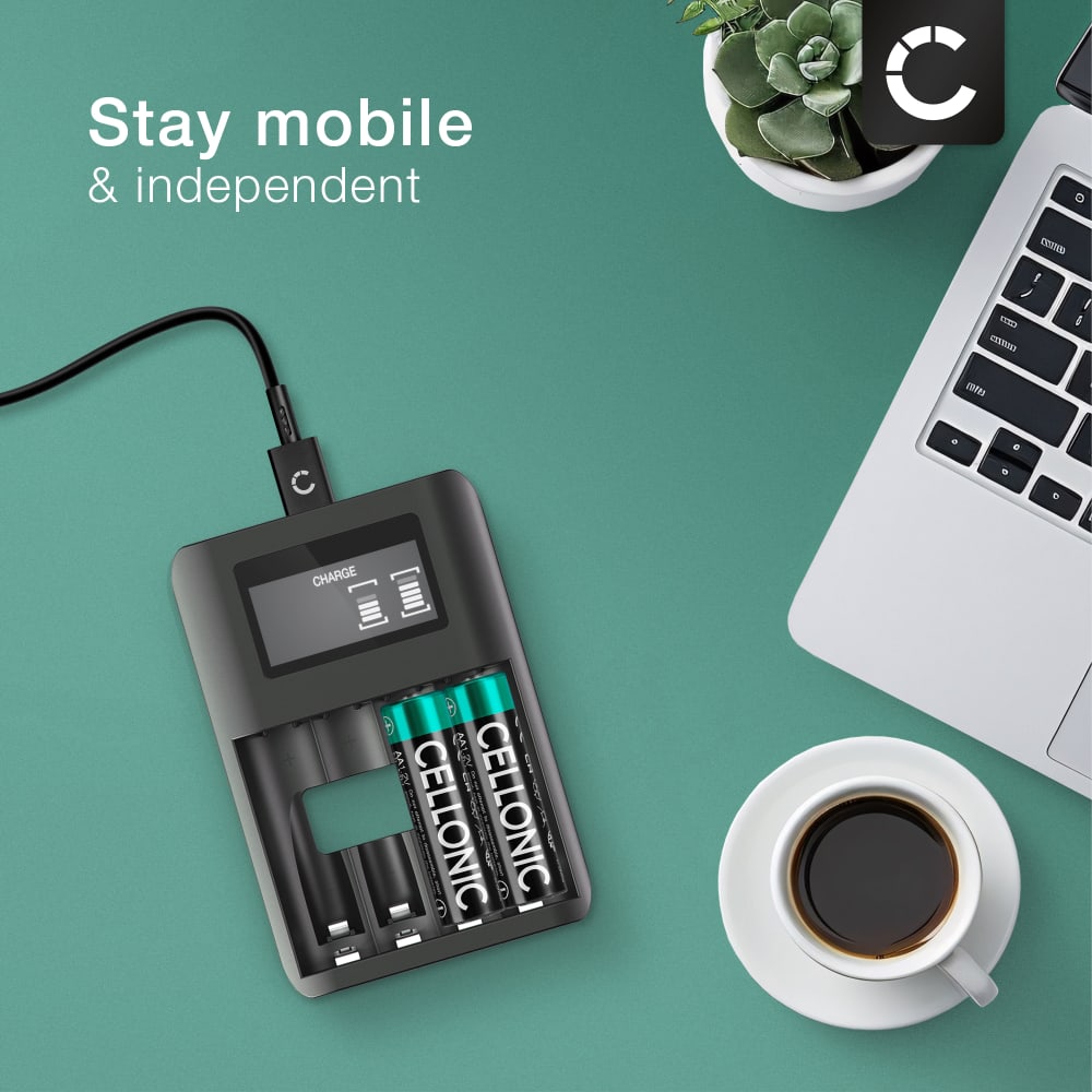 USB Rechargeable Battery Charger w/ LCD Display AA AAA NiMH