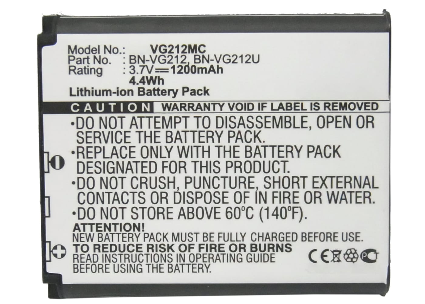 1200mAh Casio Camera Battery NP-110
