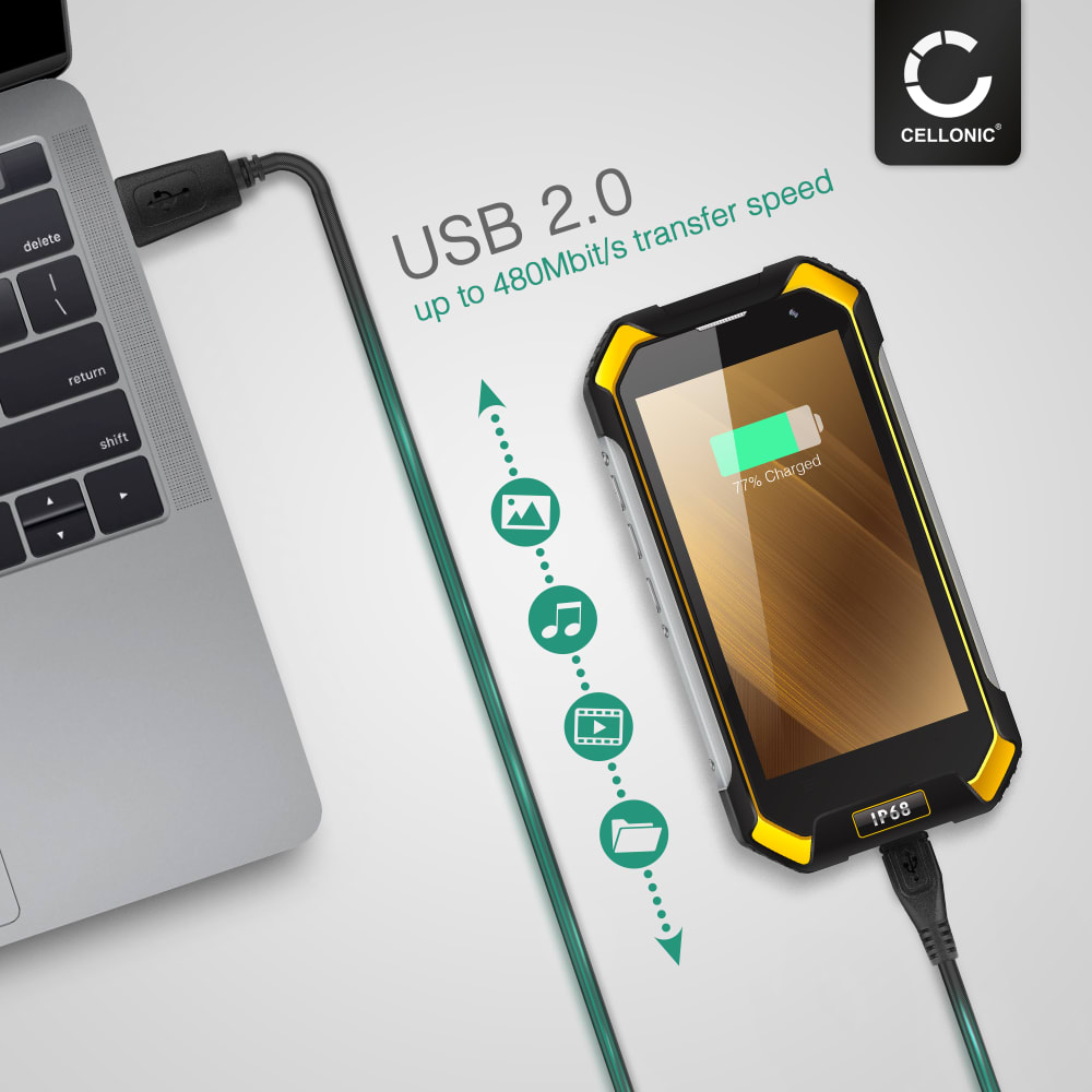 Micro USB langer Stecker: Blackview Ladekabel 9mm Plug Adapter