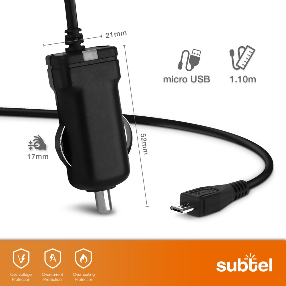 In Car Phone Charger for artfone C1 GSM, CF241A, CS181, CS182