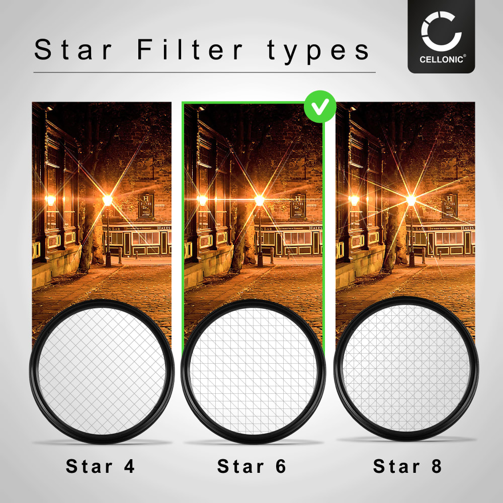 Ster Filter 6 Pt voor Pentax smc Ø 49mm (6 Point) Star Filter, Cross Filter