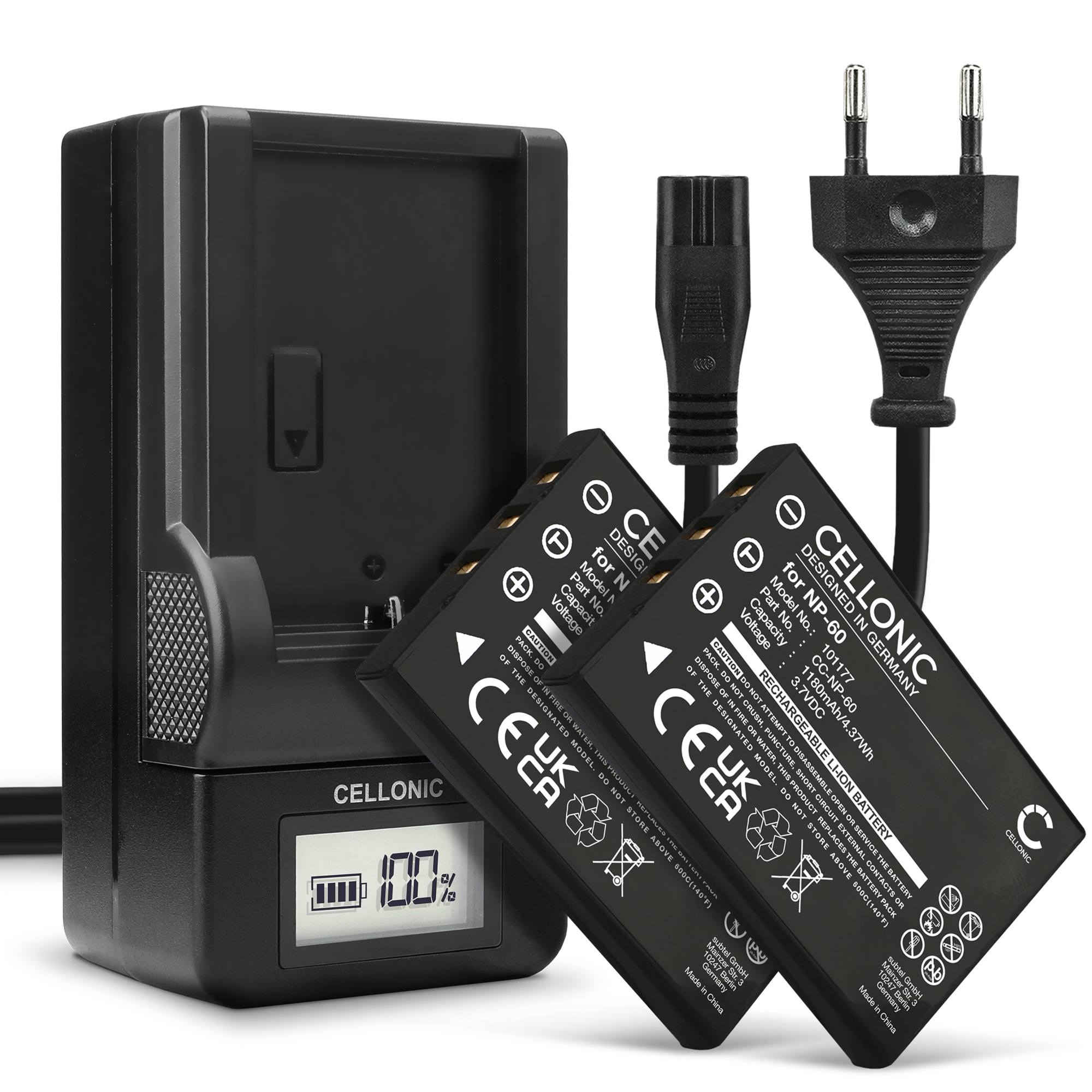 2x Akku + Ladegerät