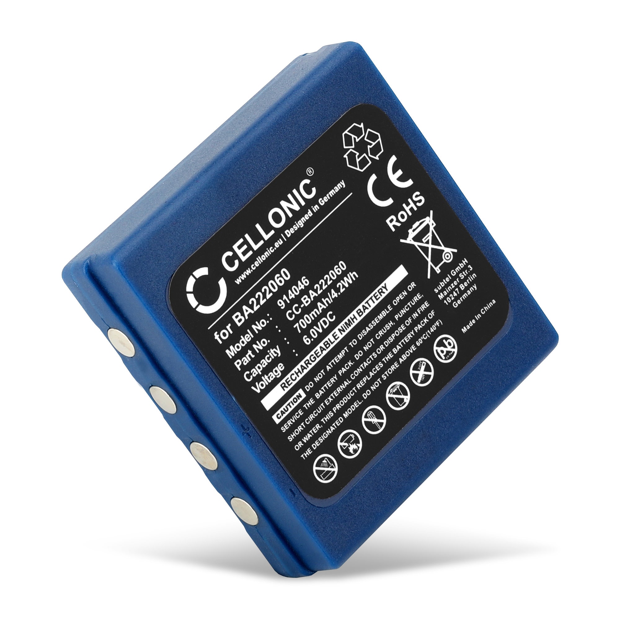 HBC Radiomatic Orbit / Micron 4 Battery BA222060,FUB 03A,KH68302500,253211