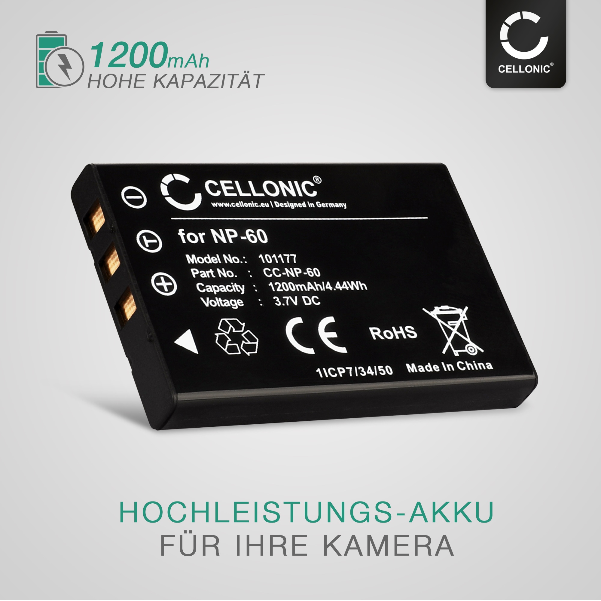 Battery for HP Photosmart R507, R607, R707 R717 R725 R727, R817 R818 ...