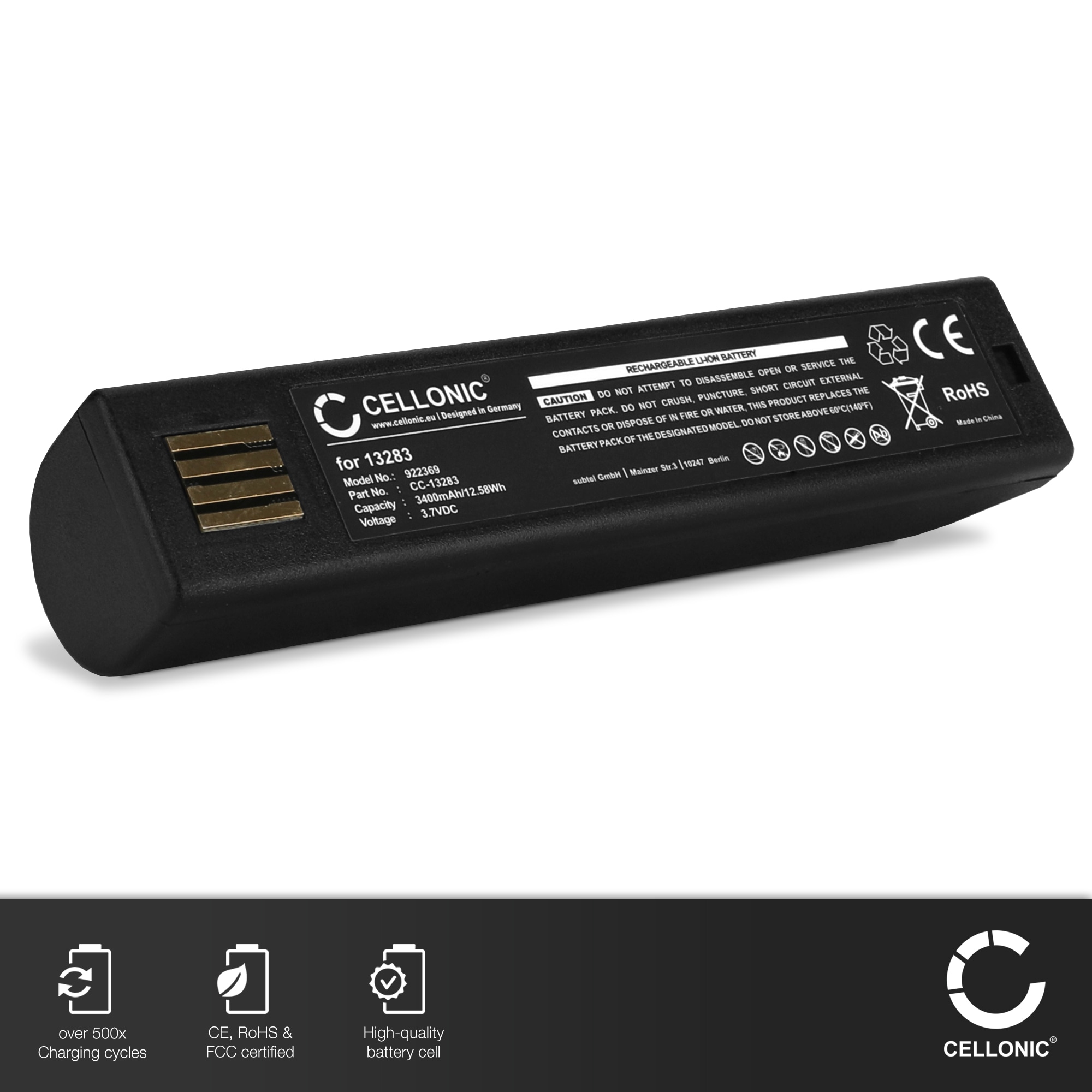 Battery for Honeywell 1202g, BAT-SCN01, Granit 1911i, Voyager 1202 ...