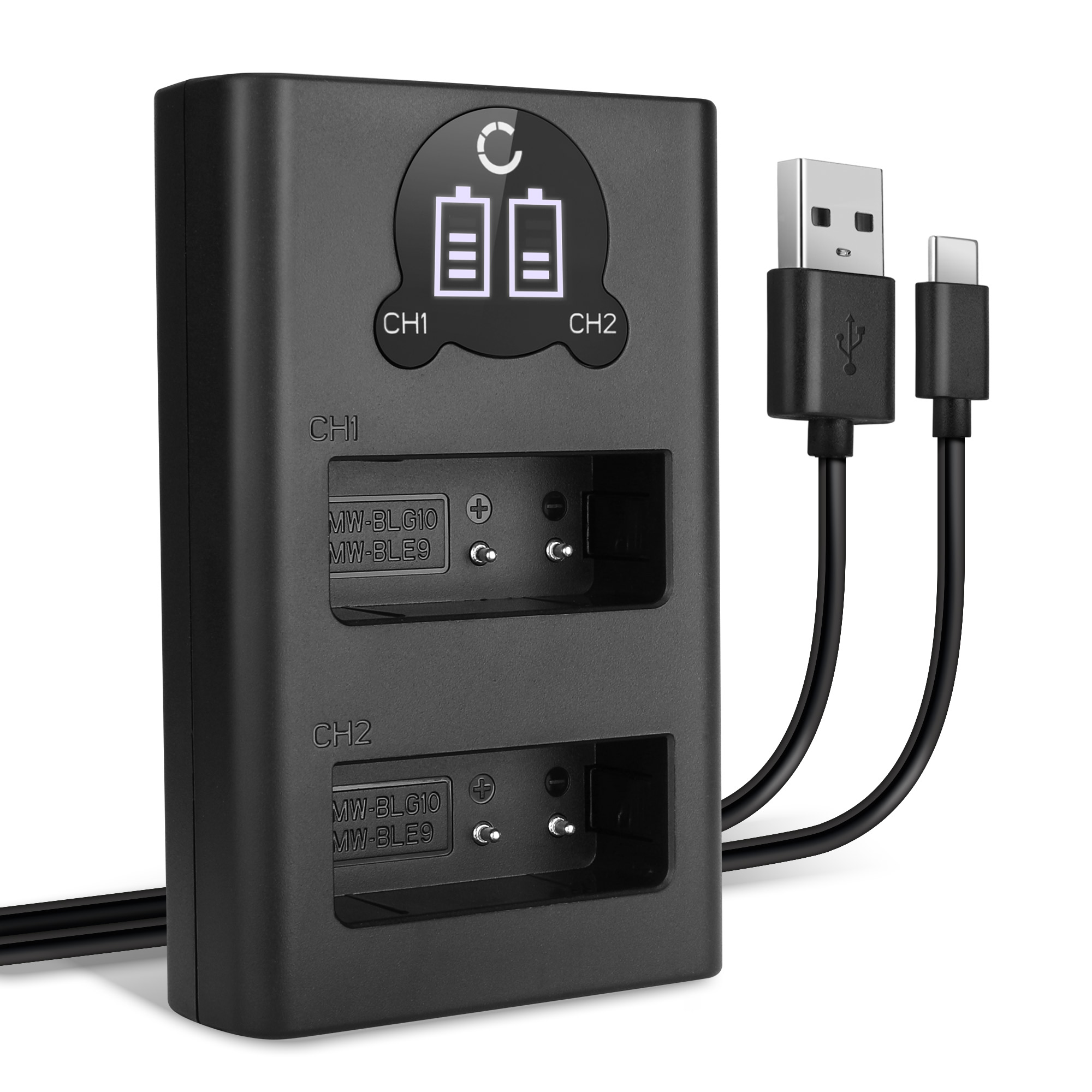 USB Dobbel Lader BP-DC15 BP-DC15-E BP-DC15-TK BP-DC15-U for BC-DC15 BC ...