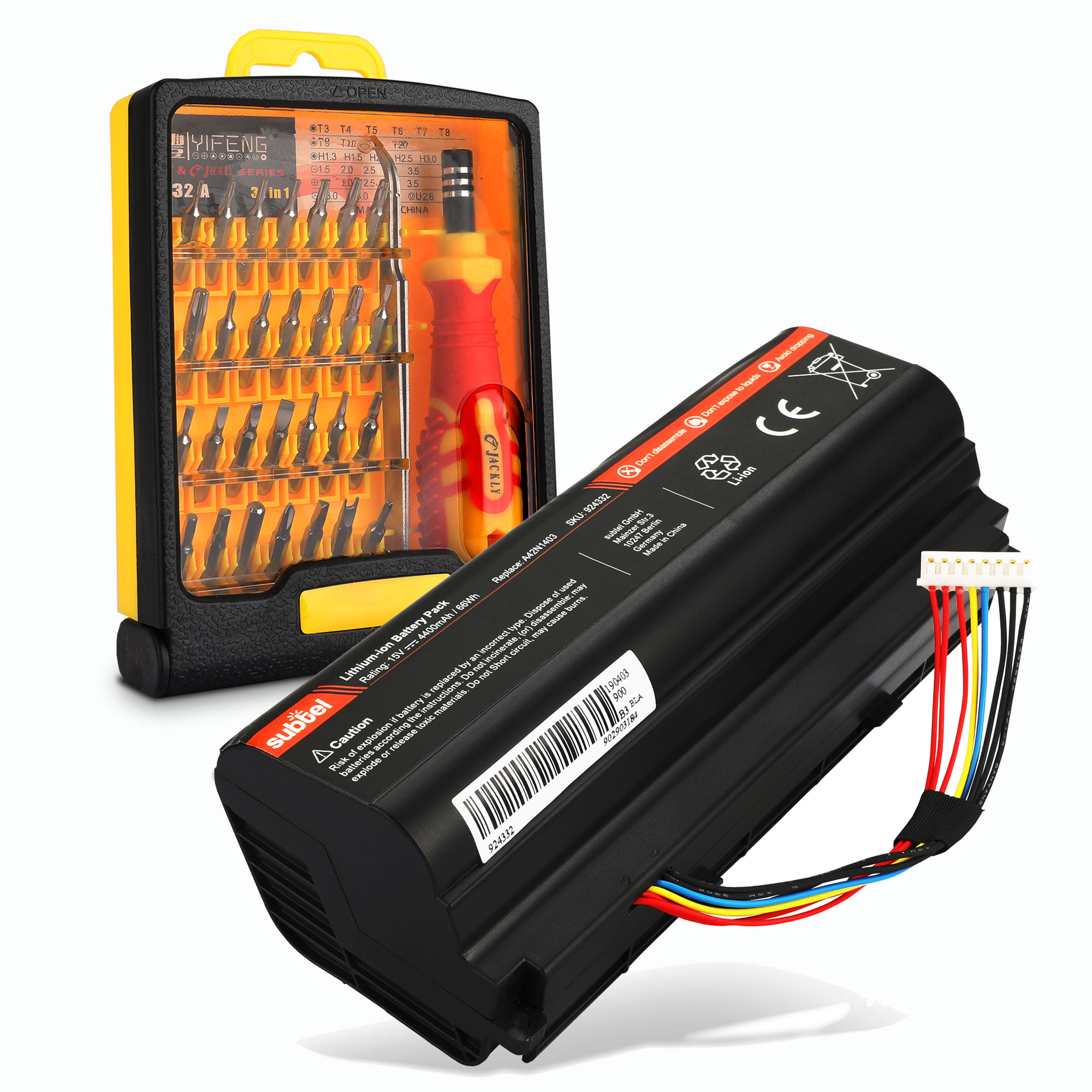 Battery for ASUS G751J, G751JL, G751JM, A42N1403 15V + Tool-kit