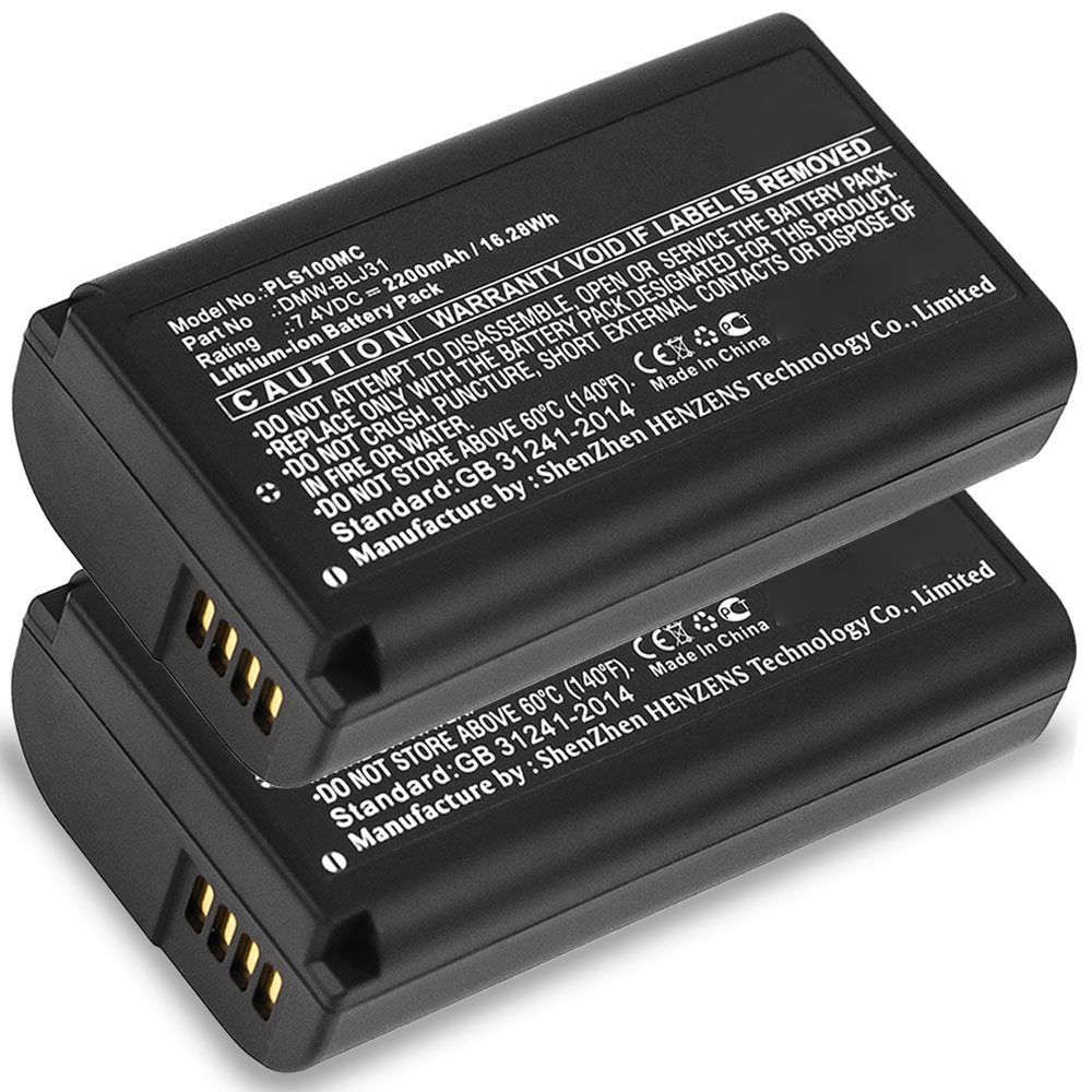 2x 2200mAh Panasonic Camera Battery DMW-BLJ31