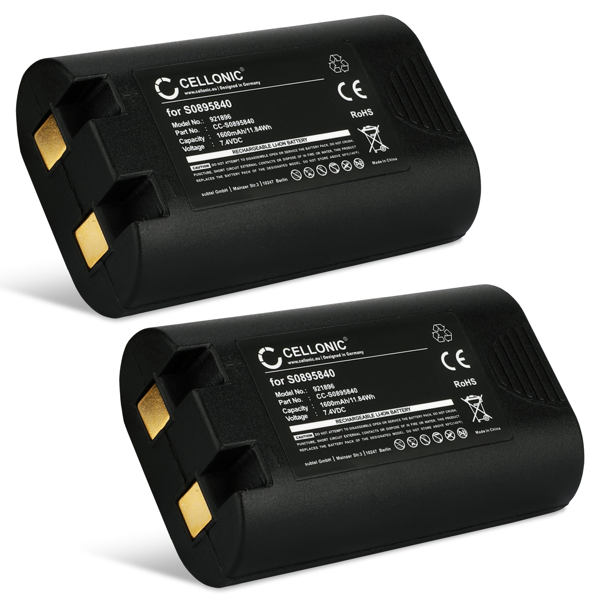 2x DYMO LabelManager 360D Battery S0895840