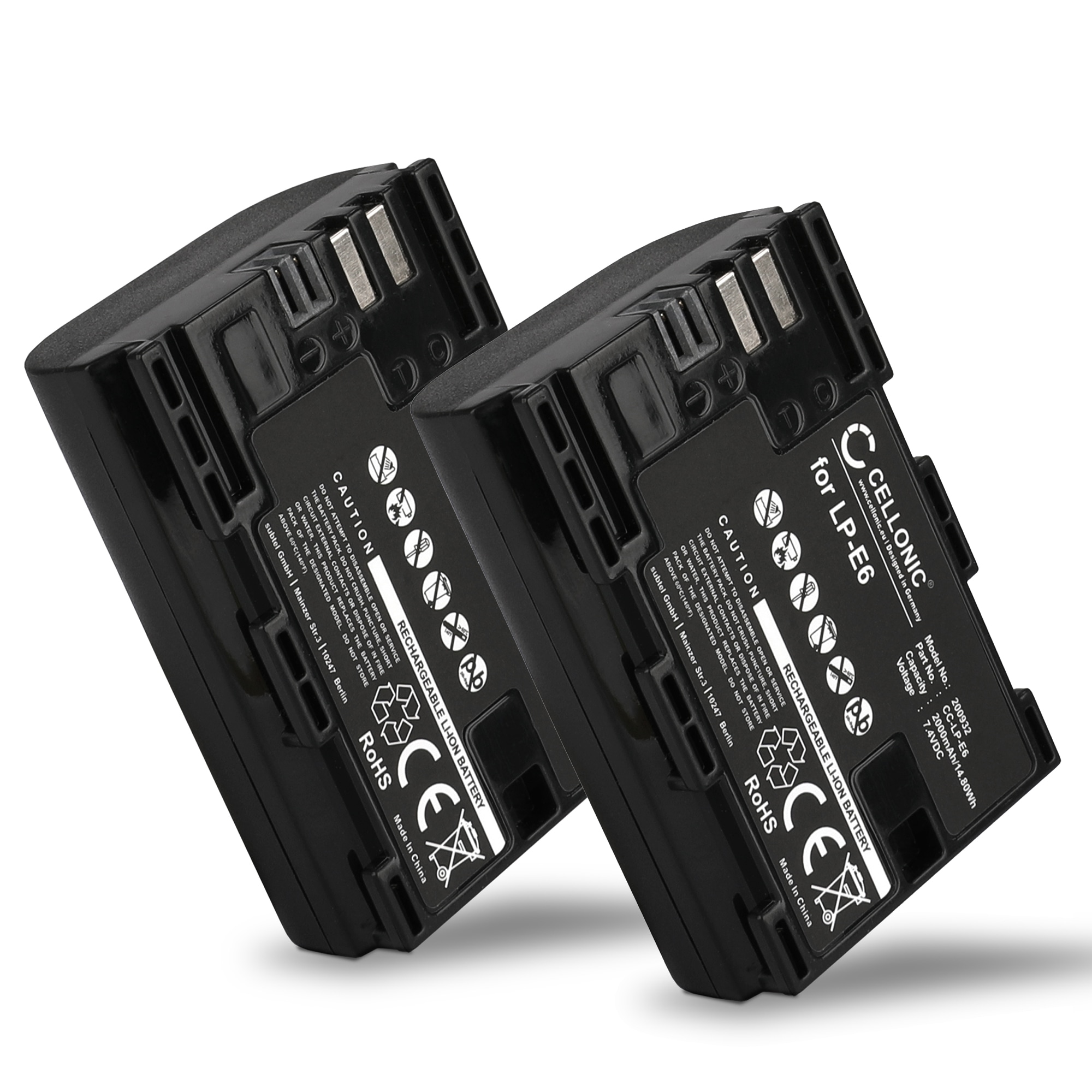 2x 2000mAh Canon Camera Battery LP-E6 LP-E6N