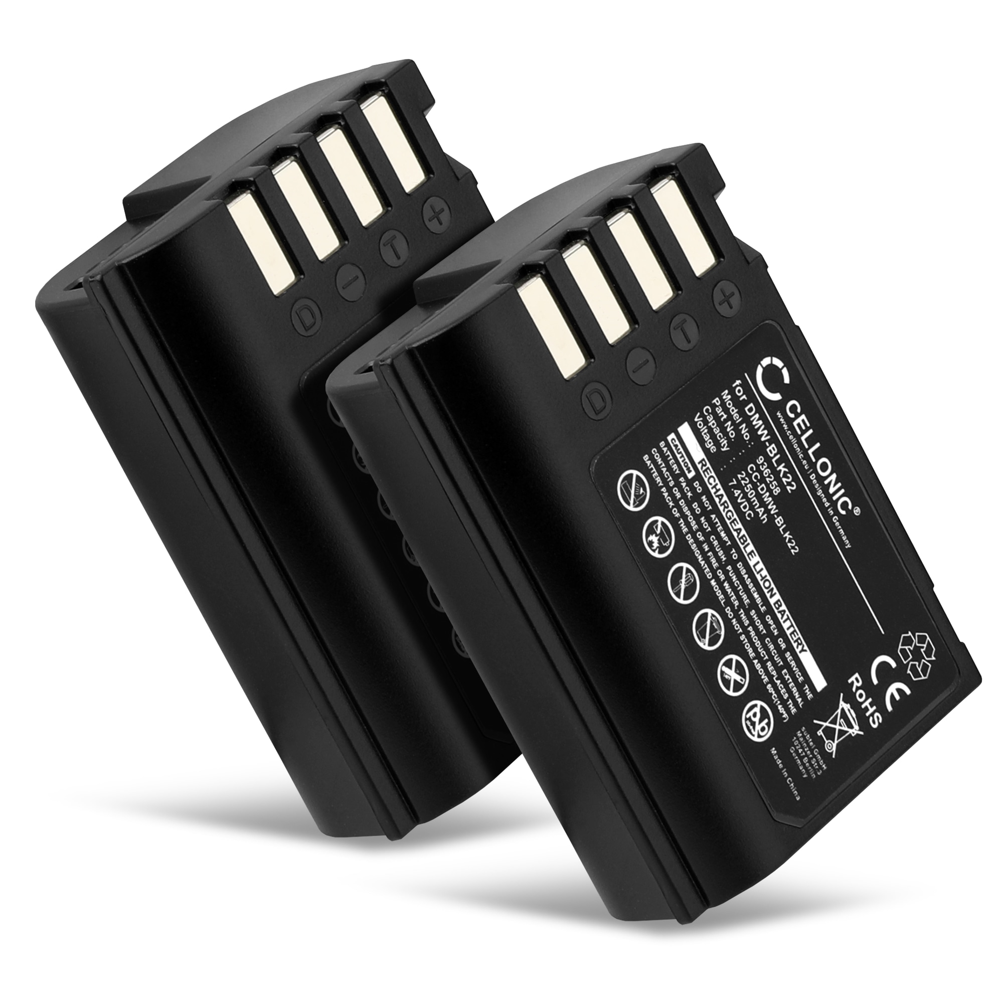 2x Batterie pour Panasonic Lumix G9 GH5 GH5S GH6 DMWBLK22