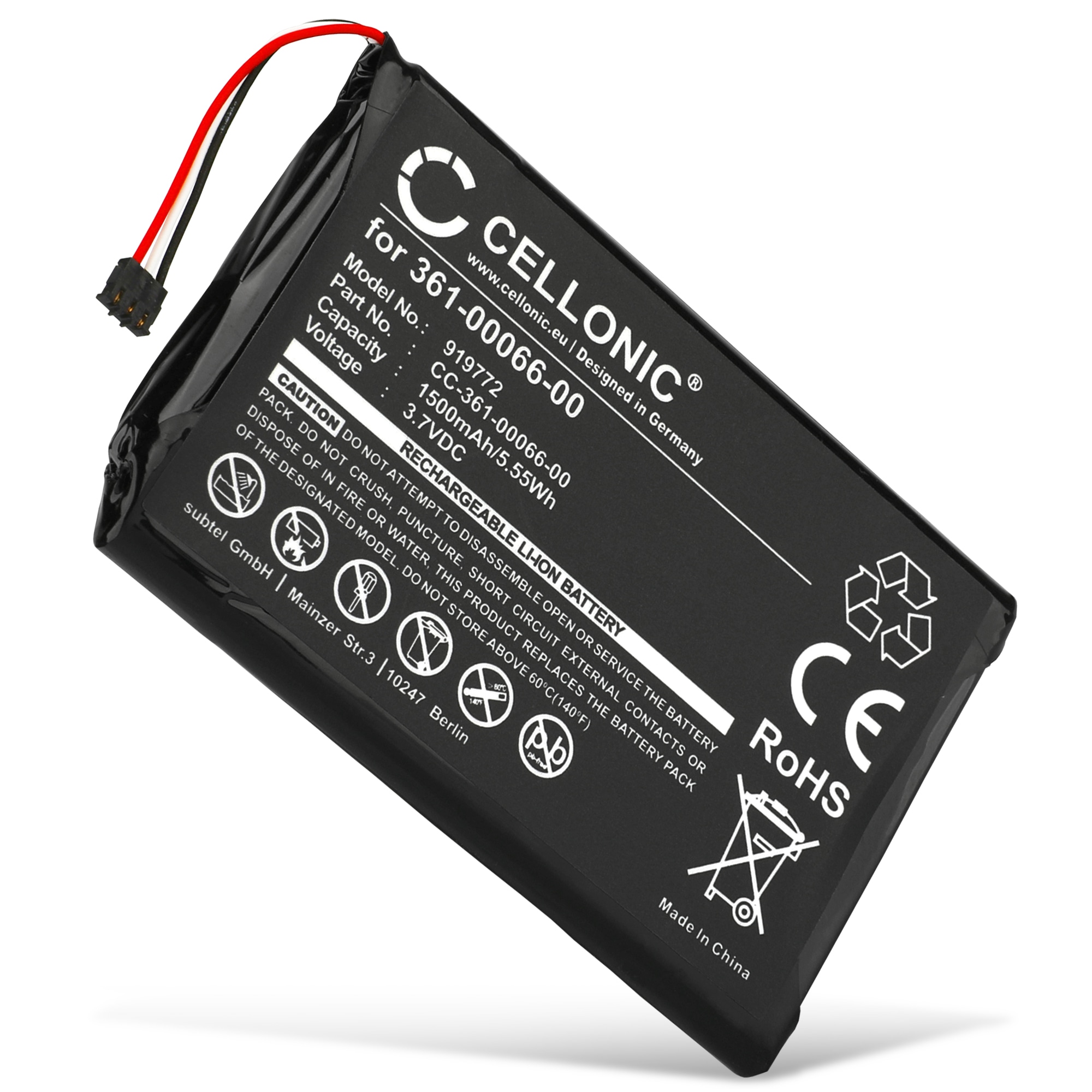 Battery for Garmin NüviCam LMT-D, Camper 760LMT-D, 760