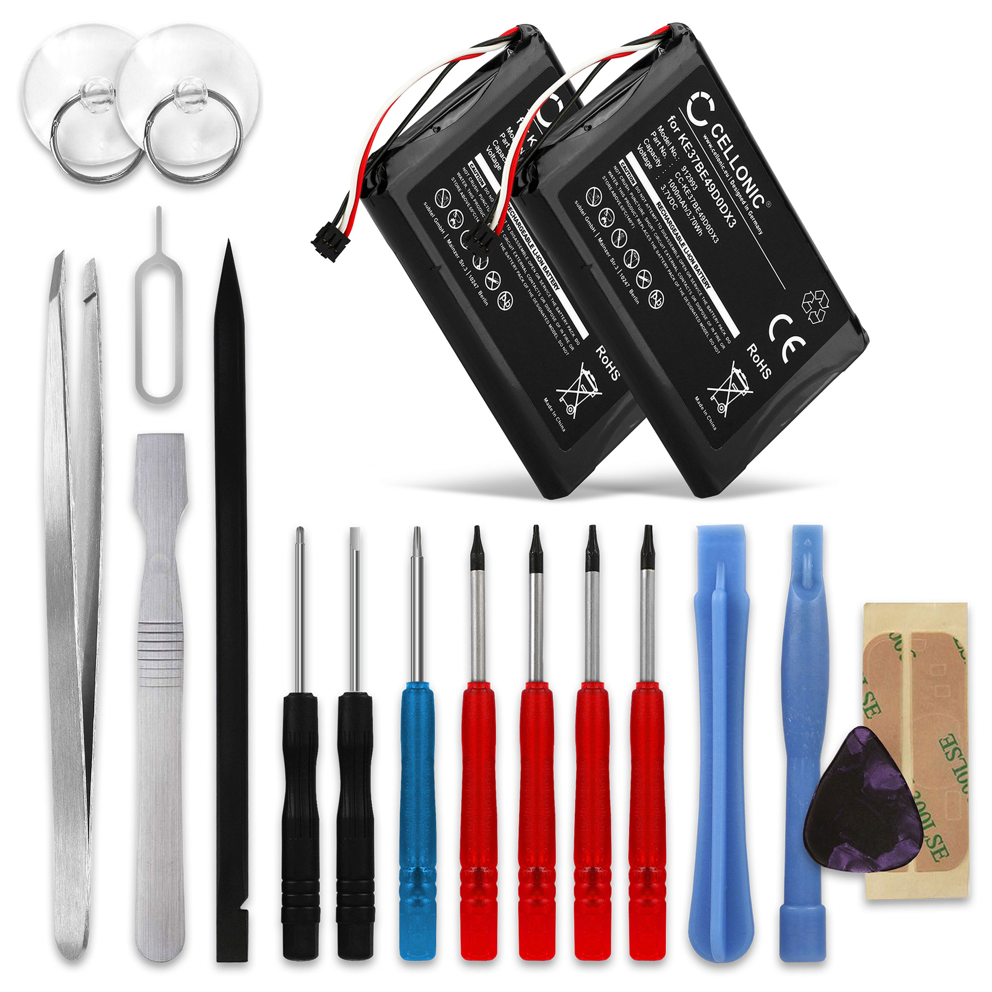 2x Nyt Batteri & GPS Tool Kit til Garmin Edge 800 / Edge 810 / Edge Touring