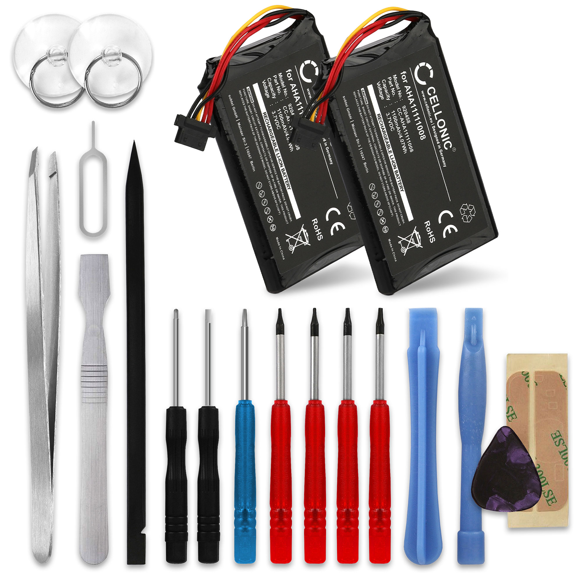 2x Nyt Batteri & GPS Tool Kit til TomTom Go 6200, Go 6100, Go 6000, Go ...