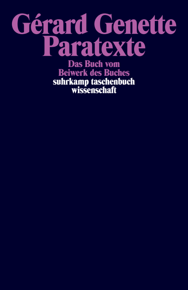 Paratexte. Buch von Gérard Genette (Suhrkamp Verlag)