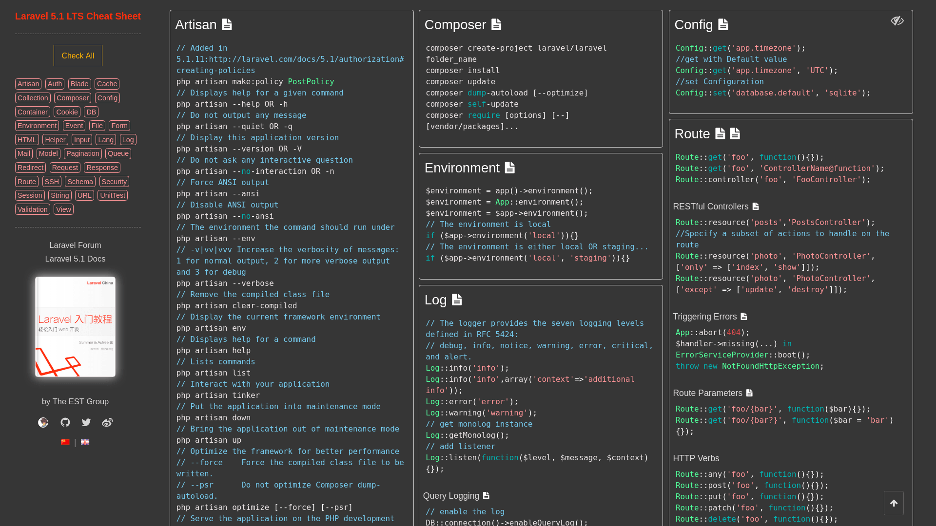 Laravel Cheat Sheet for Developers Laravel Cheat Sheet for Developers