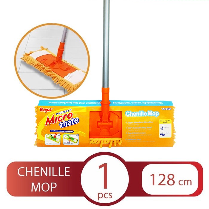 Jual Jual Bagus Micromate Chenille Mop Set Pel Alat Pel Lantai 306 di ...