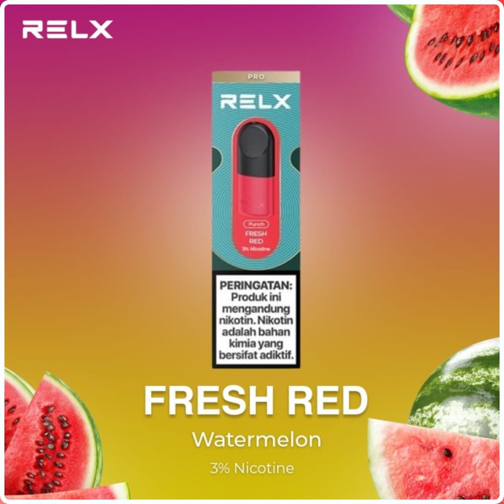 Jual Relx Infinity Pods Pro Fresh Red 100% Authentic - Cartridge Relx ...