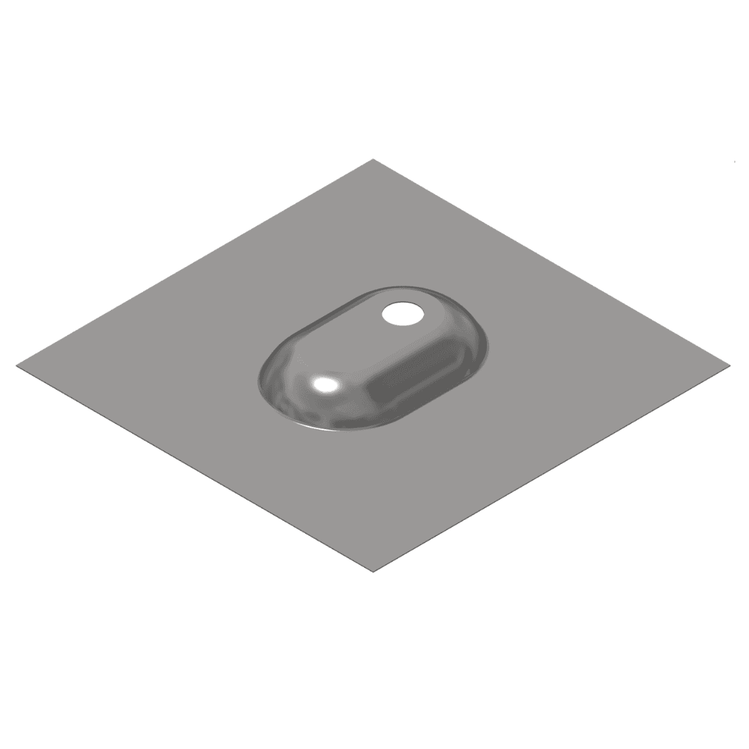 Standoff Flashing, Verde 1.0SSO, Deck Level for 1-Hole Base, 10” x 12 ...