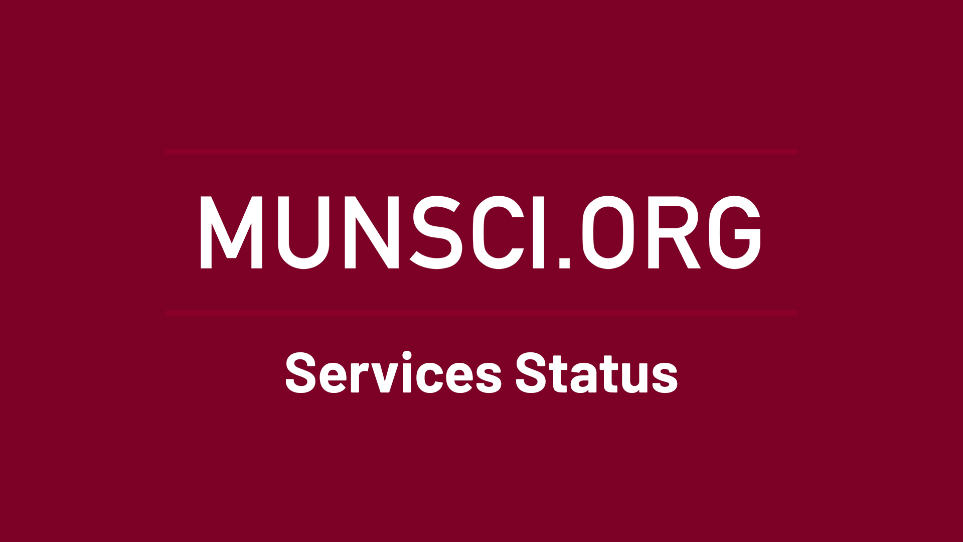MUNSCI Services Status
