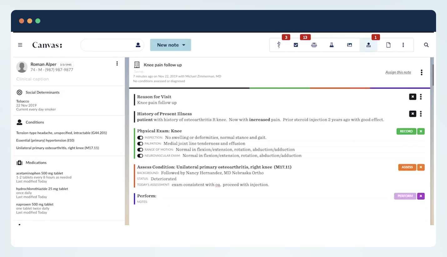 Canvas Medical - Status
