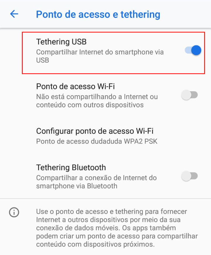 Ancoragem USB - usar internet do celular 4G ou Wi-Fi no PC – Tutorial