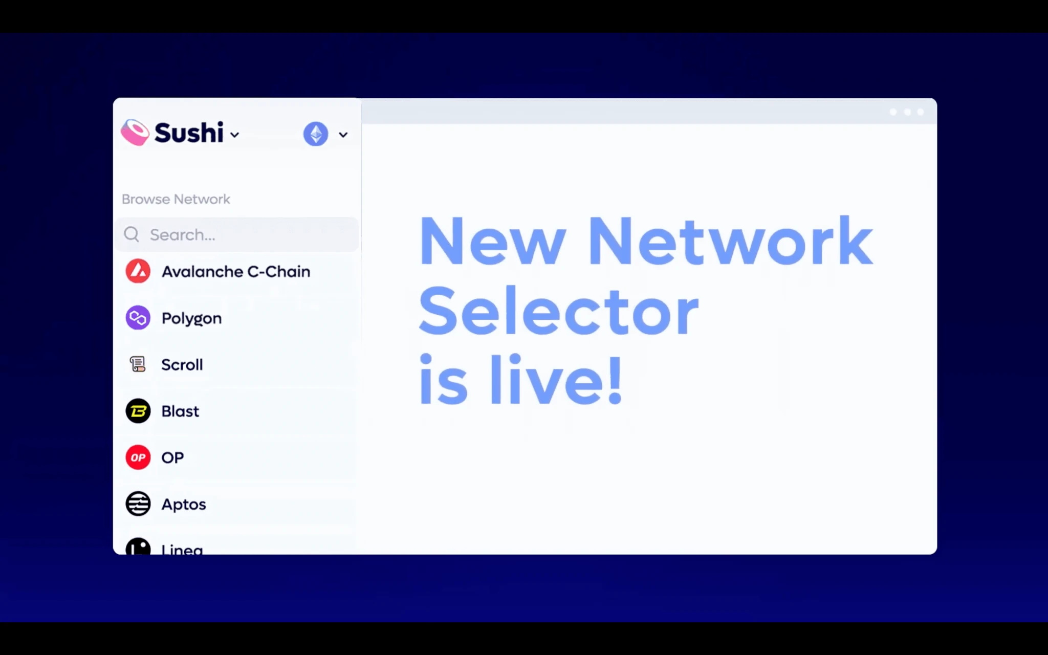 Sushi’s New Network Selector is Live | Sushi 🍣