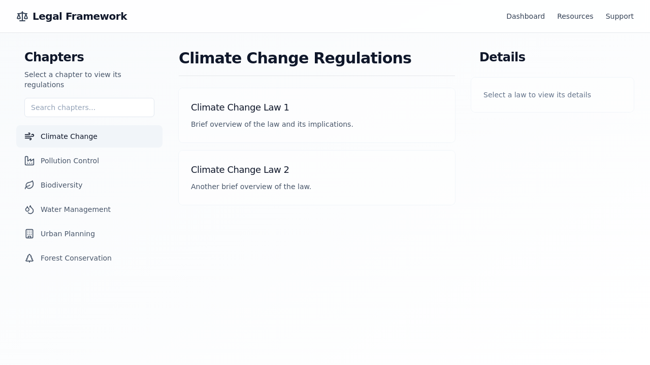 Regulations Layout with Sidebar Navigation | svelte0