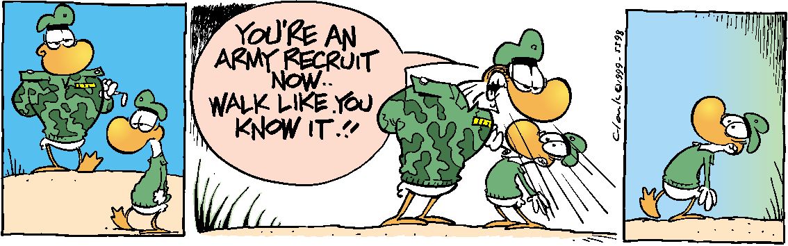Army Recruit Walk - Swamp Cartoons