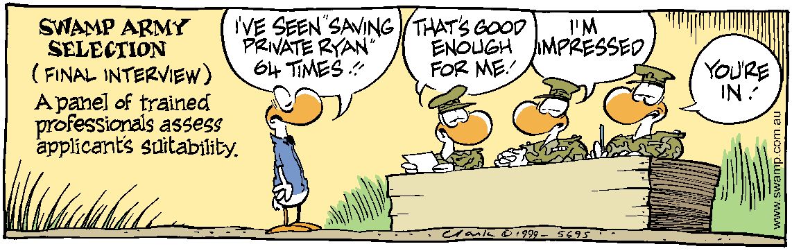 Army Interview - Swamp Cartoons