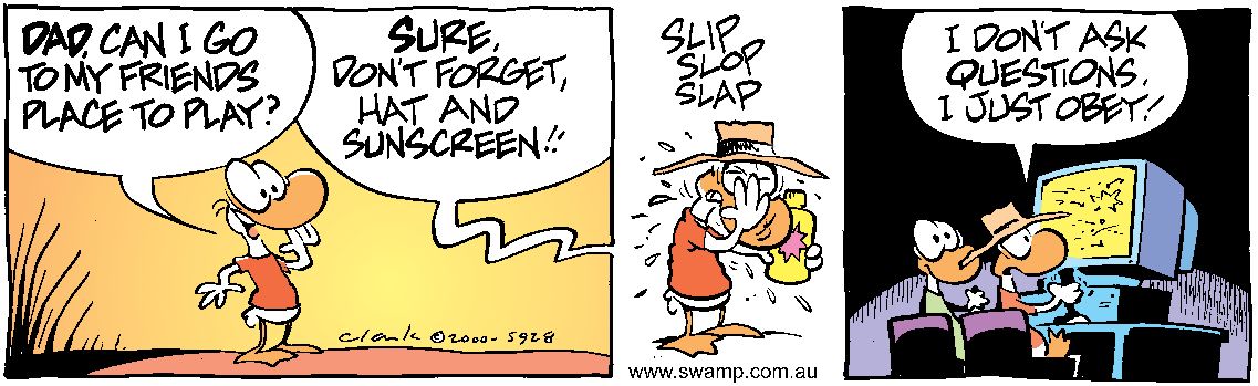 Slip Slop Slap - Swamp Cartoons