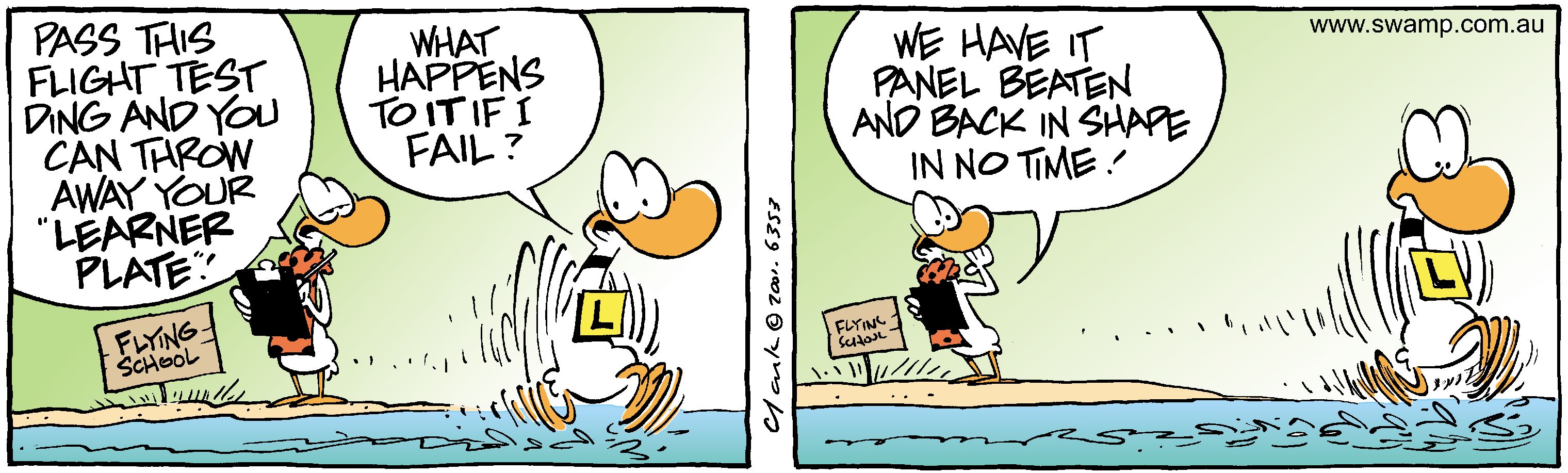 Learner Plate - Swamp Cartoons